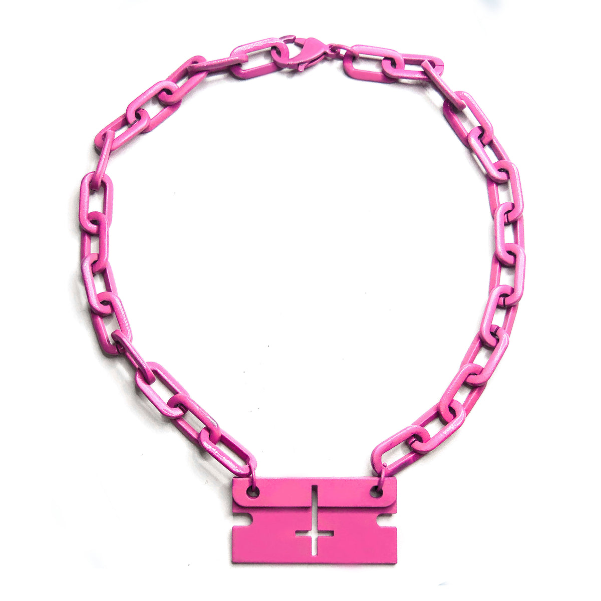 Inverted Cross Razor Blade Necklace (3 Colors) – Kill Coven